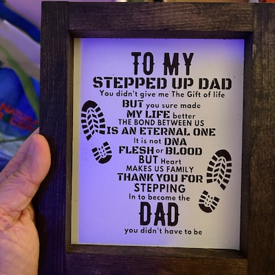 To My Stepped up Dad Sign Step Dad Gift Fathers Day Gift for Bonus Dad ...