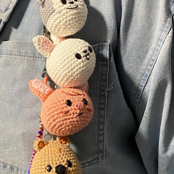 SKZOO Leebit Crochet Keychain Stray Kids Lee Know - Etsy