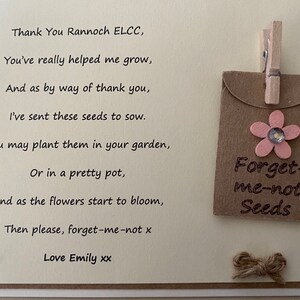 Childminder Personalised Thank You Poem Gift Magnet With Forget-me-not ...