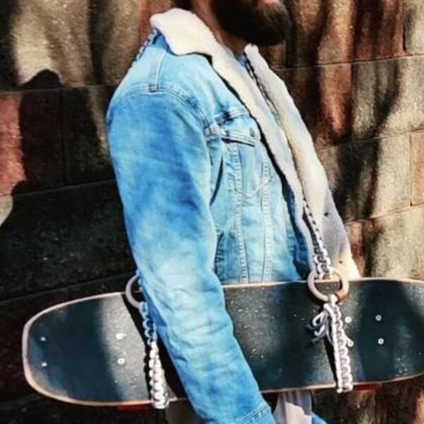 Handmade Macrame Skateboard Carrying Strap - Customizable Colors ...