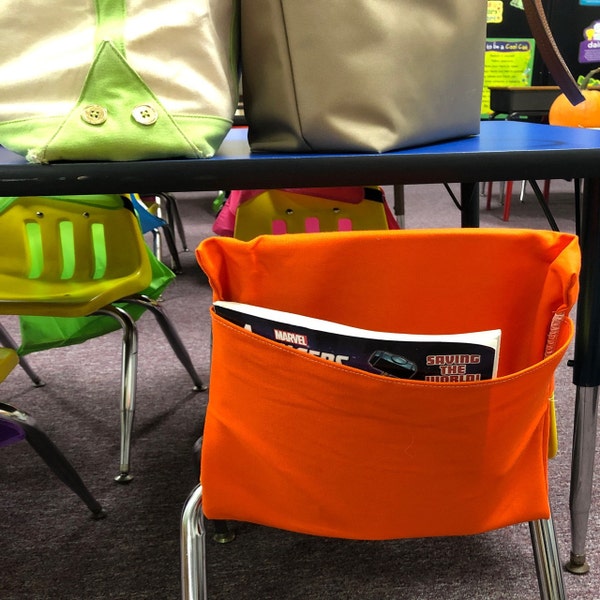 How to MAKE A Chair Pocket, Desk Seat Cover, Pouch INSTRUCTIONS DIY ...