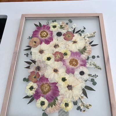11x14 Custom Floral Shadow Box Wedding Flower Shadow Box - Etsy