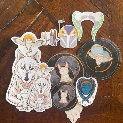 Loth Wolf Loth Cat Morai Vinyl Sticker - Etsy