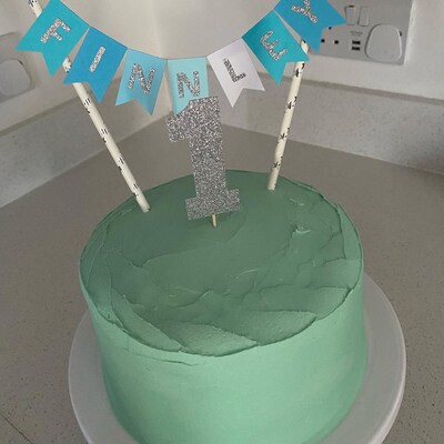 Personalized Boys Cake Topper Boys Cake Bunting Custom Cake Topper ...