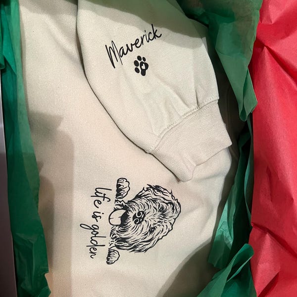 Personalized Goldendoodle Sweatshirt, Custom Golden Doodle Gifts ...