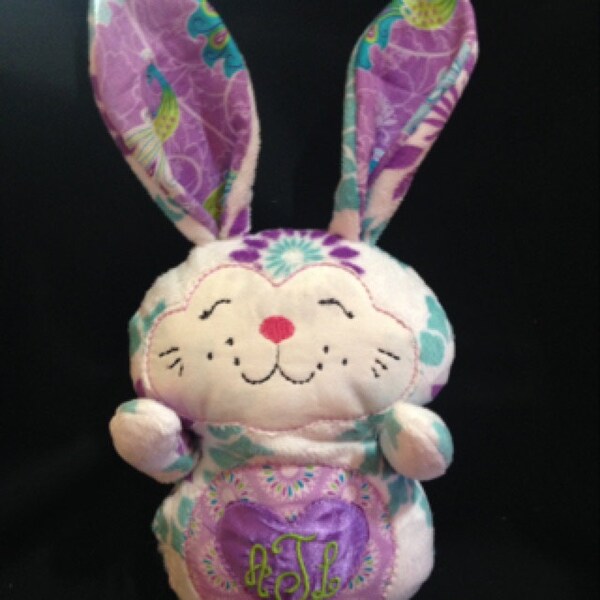 Bunny Rabbit Embroidery Machine ITH Pattern Easter Softie Stuffie Plush ...