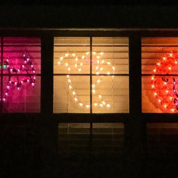 Valentine's Day Lighted Heart Window Decoration - 1 Piece - Etsy