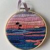 Sunset Ocean Scene Embroidery Pattern Satin Stitch Digital Pattern for ...
