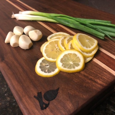 Walnut With Stripes of Maple and Red Marblewood Cutting Board - Etsy
