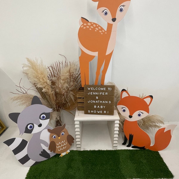 Woodland Animals Party Kit Decor | Forest Animals Birthday Decoration ...