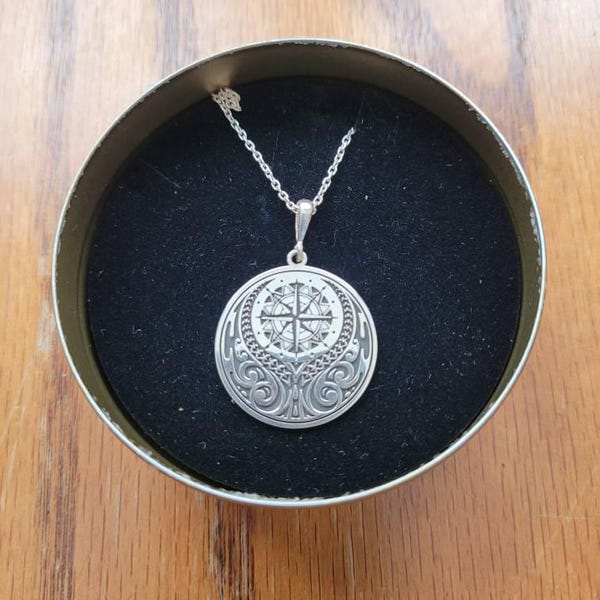 14K Solid Gold Black Hole Necklace, Solar System Medallion, Astronomy ...