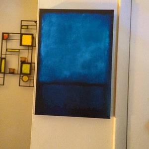 Mark Rothko Blue Black Canvas Wall Art, Mark Rothko Style Canvas Wall ...