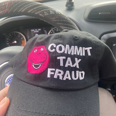 Commit Tax Fraud Funny Hat Dark Humour Adjustable Embroidered Cap - Etsy
