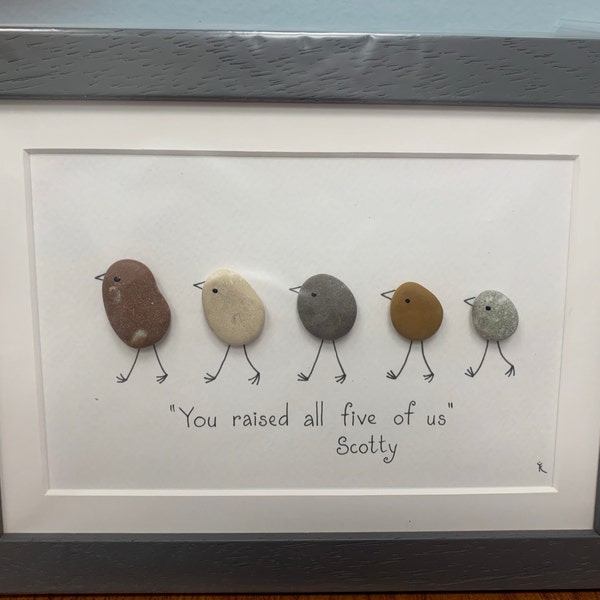 Personalised Family Beach Pebbles Lighthouse Picture, Family Pebble Art ...