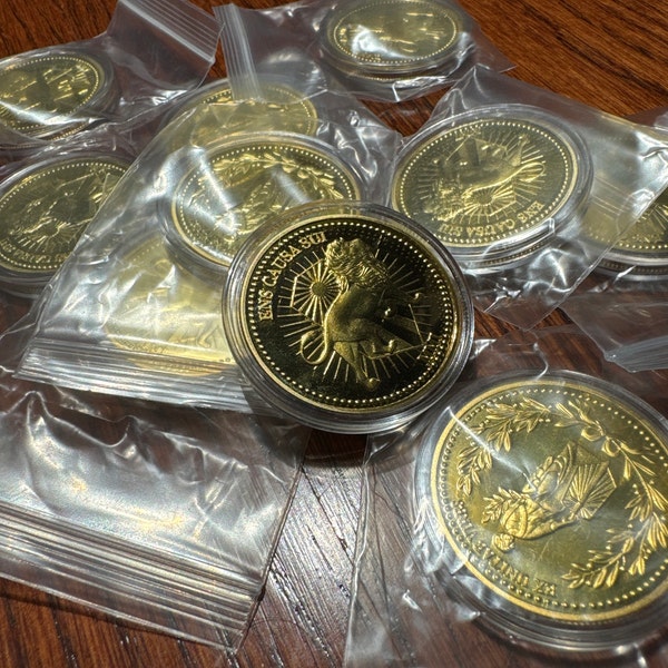 10 Pcs Continental Gold Coin Prop Blood Oath Marker Cosplay Adjudicator ...