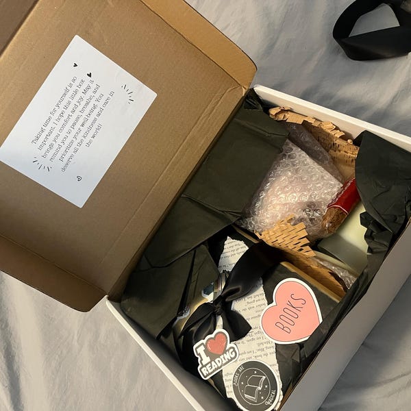 Coffee and Book Gift Box, Hygge Gift Box for Book Lover, Blind Date ...