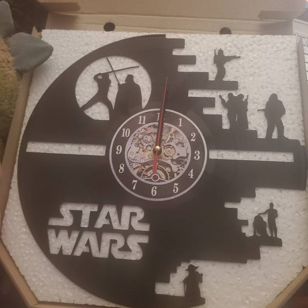 Sheriff Badge Vinyl Record Clock Modern Office Decor Laser Cut Wall Art ...