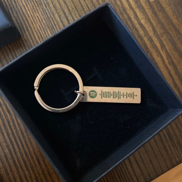 Personalized Spotify Code Keychain: Engraved Music Scan Keyring - Etsy