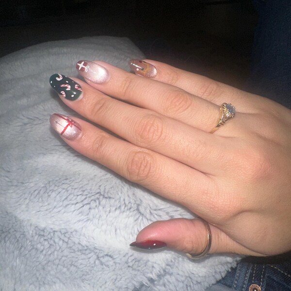 20-27mm Luxurious 3D Sculpted Flower Gem Presson Nail100%handmade ...