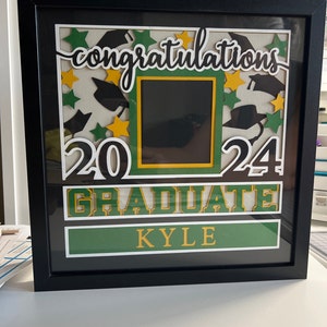 CUSTOMIZABLE 3D GRADUATION Shadow Box Svg for Cricut for Silhouette - Etsy