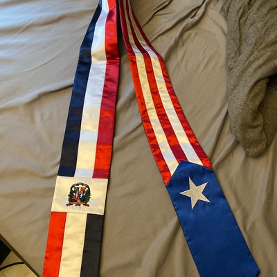 Mixed Two Flag Graduation Sash/stole - Etsy