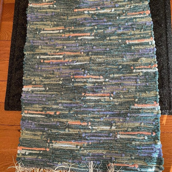 Western Bluebird, a Rag Rug, Handwoven, Hand Dyed and Made Especially ...