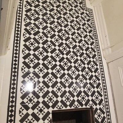 Chelsea Tile Pattern Stencil, Revamp Old Tiles, Slabs and Floors Using ...