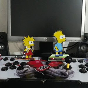 The Simpsons Arcade Sprites Video Game Inspired - Etsy