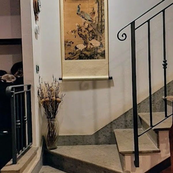 Chinese Auspicious Meticulous Painting Silk Print, Phoenix and Red ...