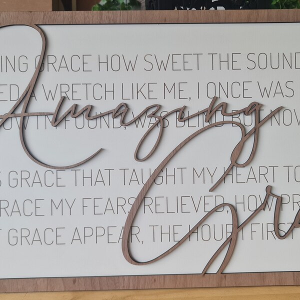 Amazing Grace SVG Digital File GLOWFORGE Laser Ready - Etsy