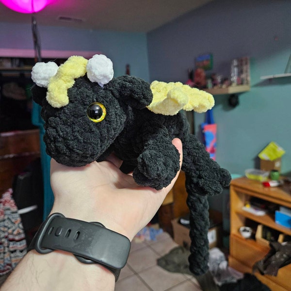 Baby Dragon Snuggler - Handcrafted Tiny Dragon Plushie - Small ...
