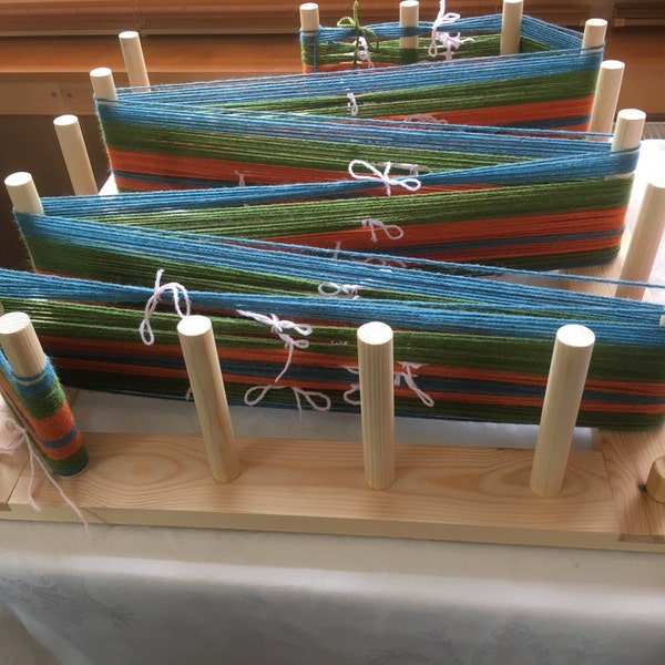 W001 - Warping Board 4 to 6m - PINE - Weaving Loom Yarn Frame Table Top ...