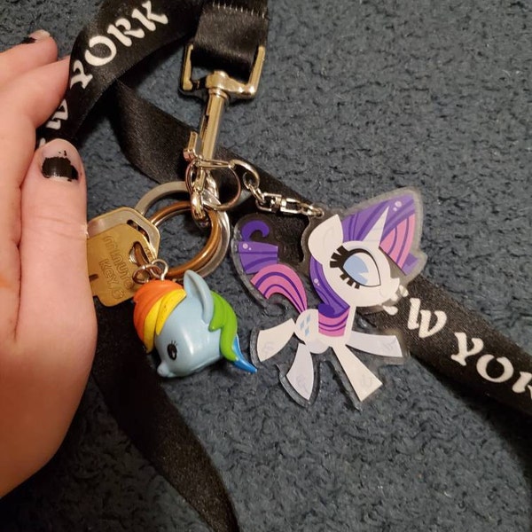 Rarity Acrylic Charm Keychain - Etsy