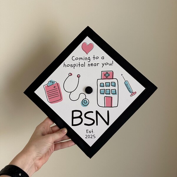 Printable Graduation Cap Topper, DIY Nurse Graduation Cap Decoration ...