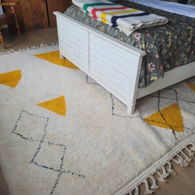 Beige and White Checkered Rug, Moroccan Checkered Rug, Beige Area Rug ...