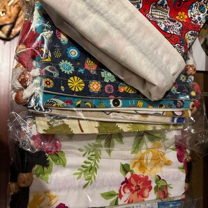 Reusable Drawstring Bag Gingham and Color Line Bag 2-layer - Etsy