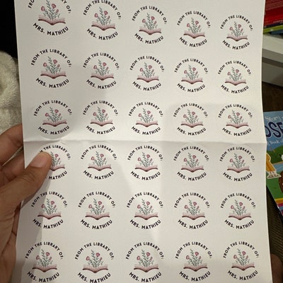 Teacher Book Labels Teacher Name Labels Personalized Teacher Stickers ...