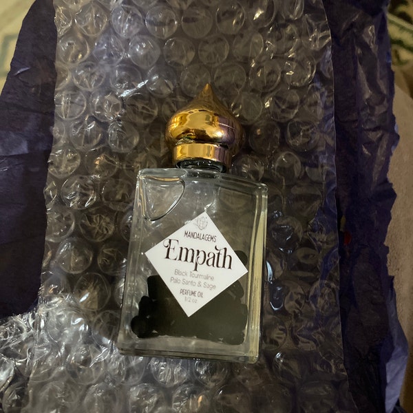 EMPATH PROTECTION Crystal Infused Natural Perfume Oil With Black ...