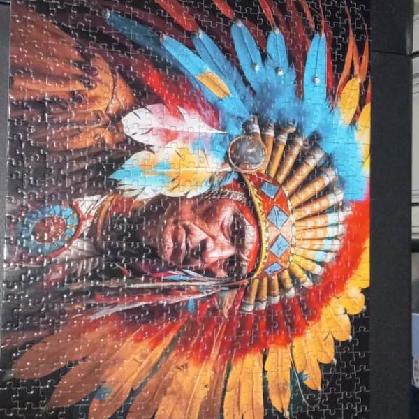 Native American Indian Chief Jigsaw Puzzles Adults Kids 1000 Pieces ...