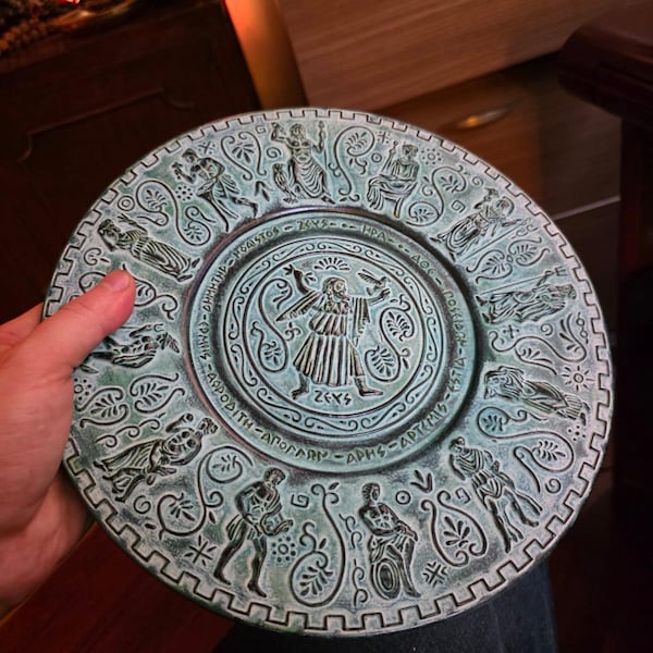 Greek Amphora Vase 22cm,theseus and the Minotaur,black Figure Pottery ...