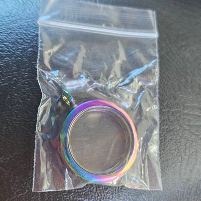 Magnetic Heart Shaped Glass Memory Locket Keychain, Magnetic Close ...