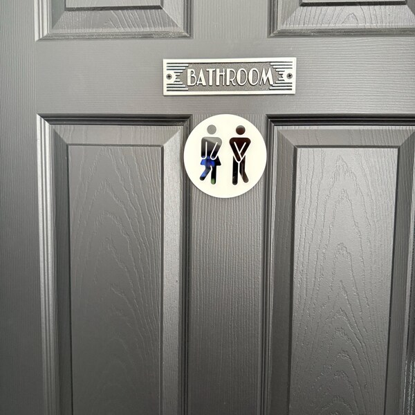 3D Restroom Sign With Pets Restroom Sign for Veterinarian Office Gift ...