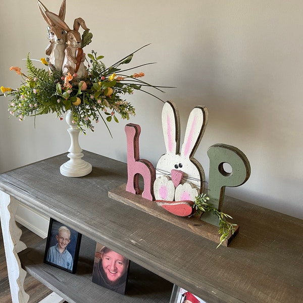 Wooden Easter HOP Sign - Etsy