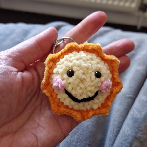 Sun Keychain Crochet Pattern, Crochet Sun, Amigurumi Pattern, Crochet ...