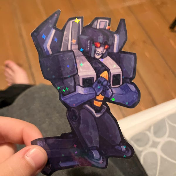 Transformers Trine Keychains, Hand Cut Stickers, Starscream ...
