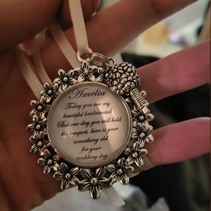 Wedding Personalised Bouquet Poem Charm Bridesmaid Flower - Etsy