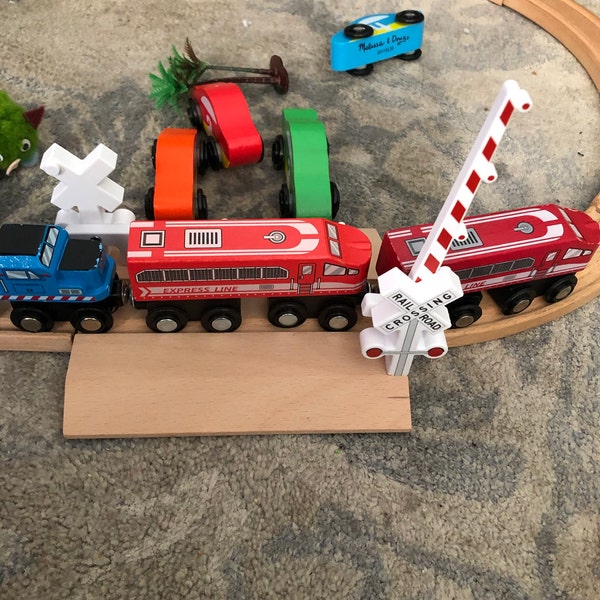 Blue Birthday Wooden Train Boxcar Compatible W/ All Magnetic Wooden ...