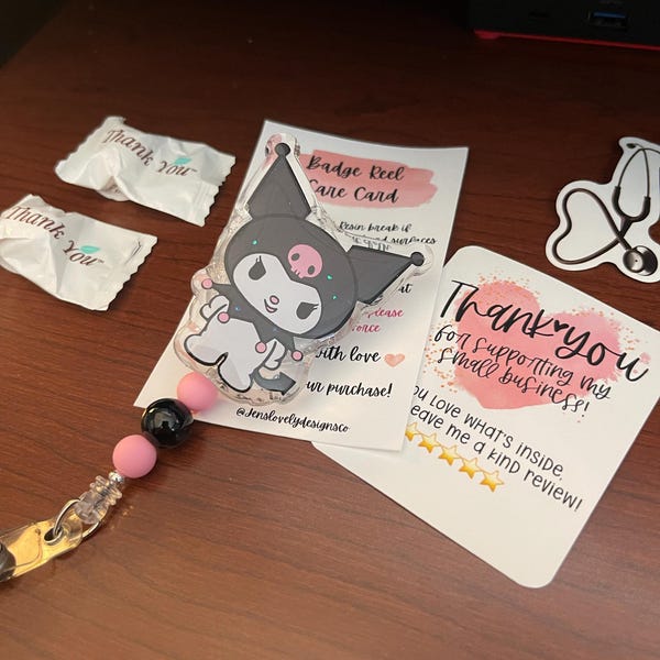 Pink Kitty Nurse Badge Reel | Nurse Badge Reels, Healthcare Badge Reels ...