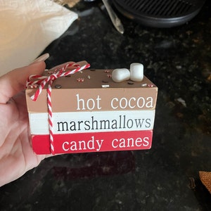 Ice Cream Wood Book Stack - Etsy