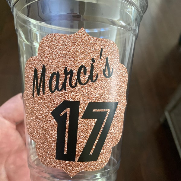 Sweet Sixteen Cups, Sweet 16 Cups, Sweet 16 Drinkware, Sweet 16 Favors ...